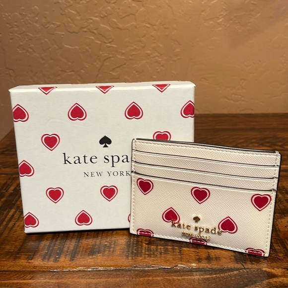 kate spade | Bags | Nwt Kate Spade Madison Heartfelt Creamred ...
